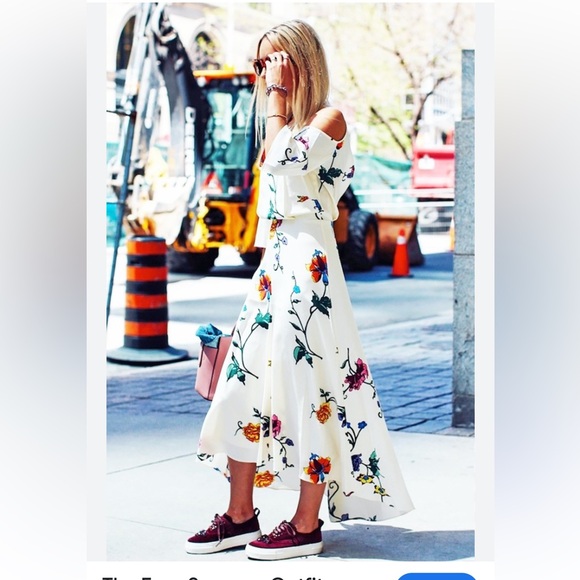Tibi | Dresses | Tibi Bla Silk Floral Maxi Dress | Poshmark